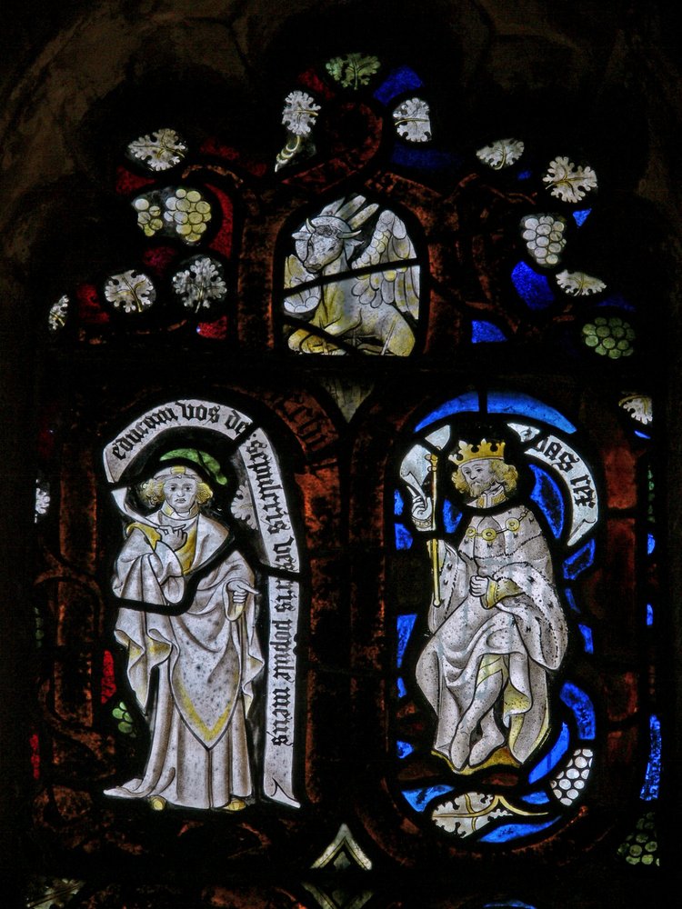 Tree of Jesse Figures with St Luke's Bull by English School