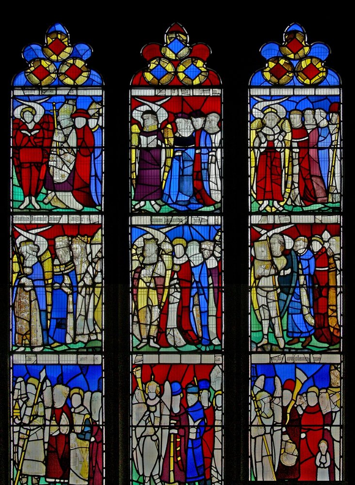 Window S5 depicting the Angelic Hierarchy by English School