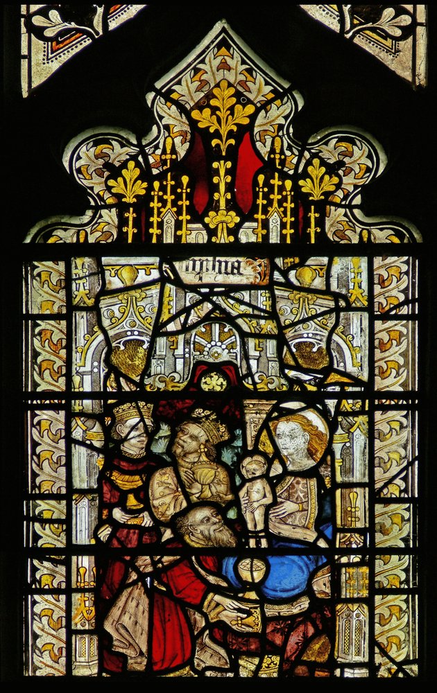 Window depicting the Adoration of the Magi by English School