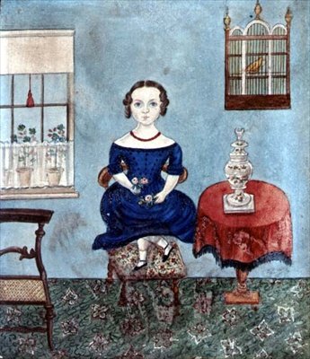 Young Girl Dancing on a Chair in an Interior
