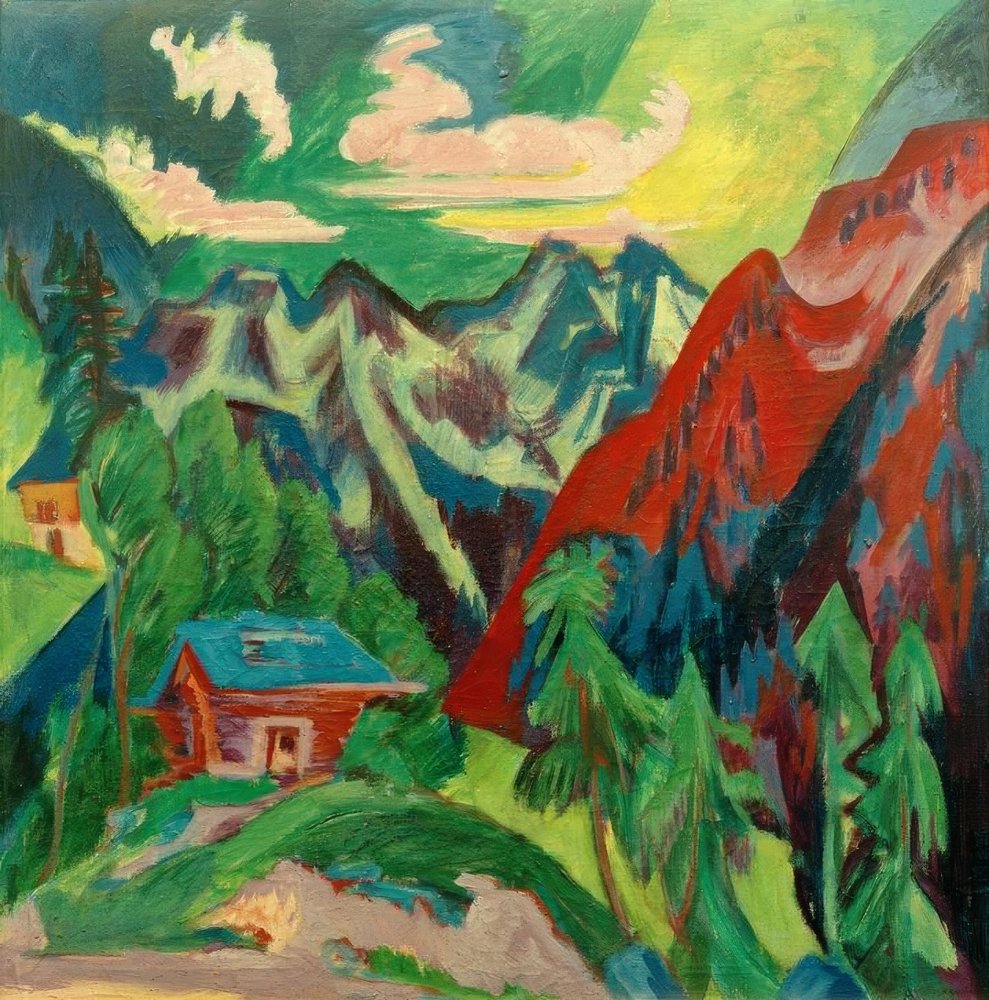 The Klosters Mountains by Ernst Ludwig Kirchner