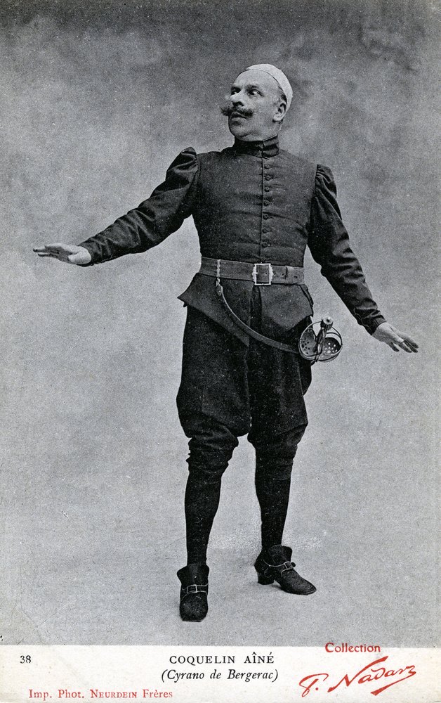 Constant Coquelin aka as Coquelin aîné in the costume of Cyrano de ...