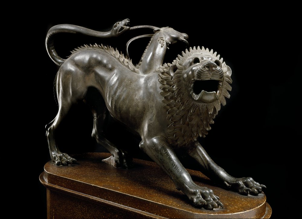 Chimera of Arezzo - Bronze sculpture, 400-350 BC - Archeological Museum ...