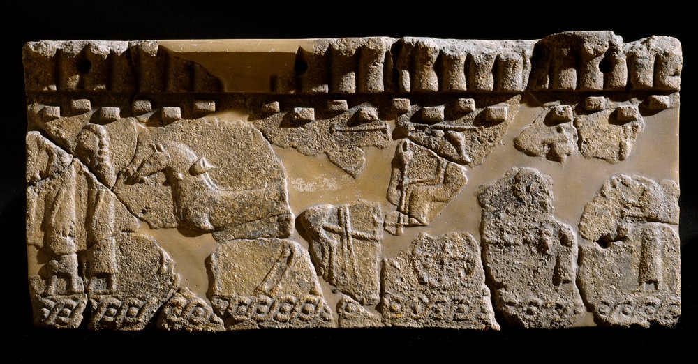 Terracotta frieze decorated with a cortege, 6th century BC