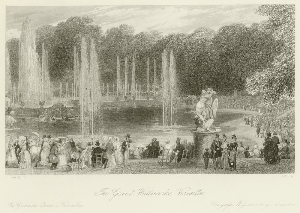 The Grand Waterworks by Eugene Louis Lami: Fine art print