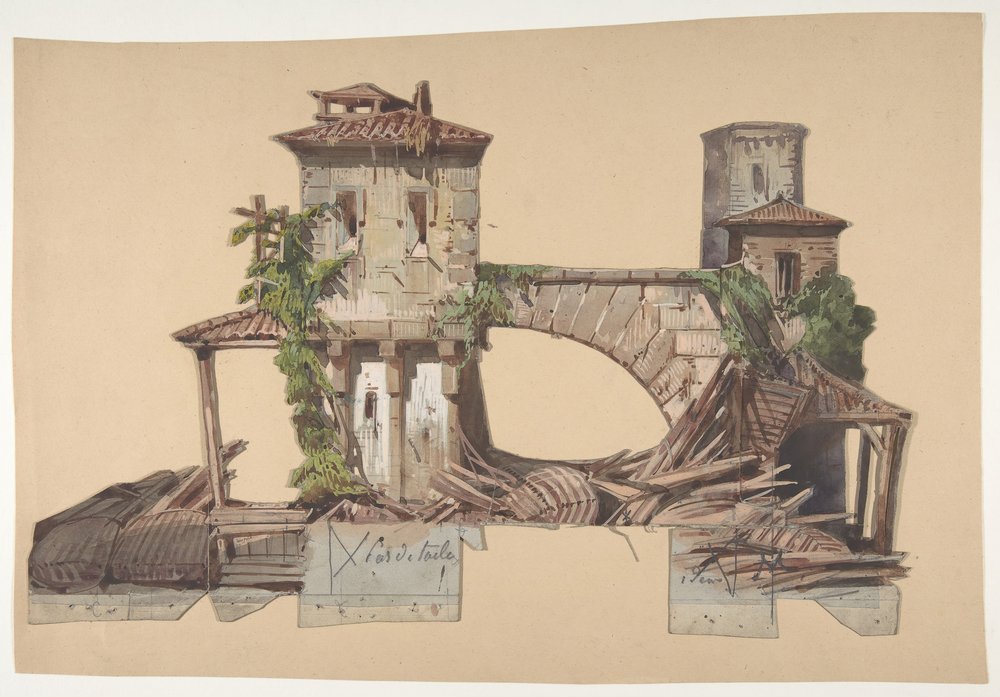 Design for a Stage Set at the Opera, Paris by Eugene Ciceri