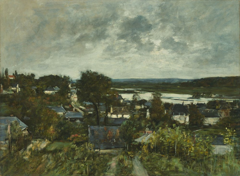 La Touques near Deauville by Eugene Louis Boudin