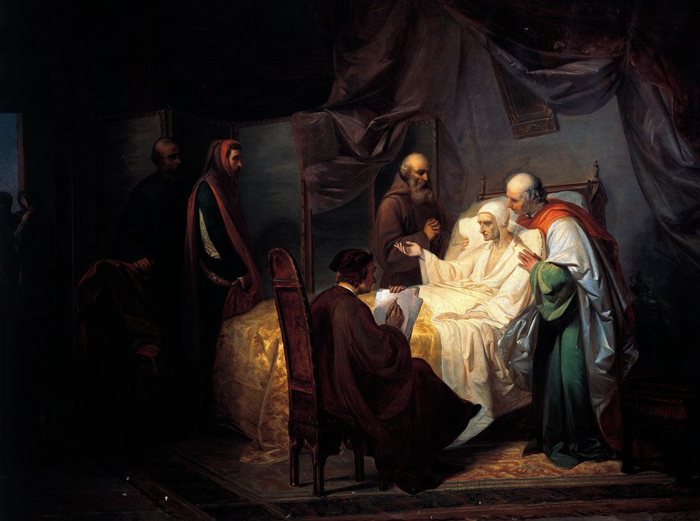 Dante Alighieri on His Deathbed by Eugenio Moretti Larese