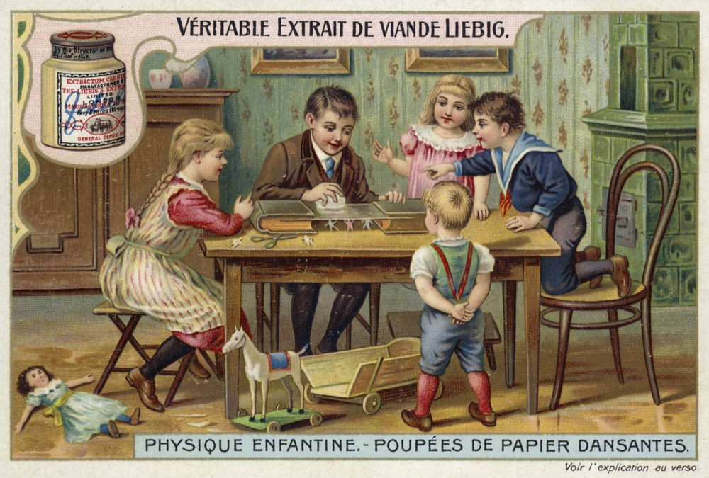 Dancing paper dolls by European School: Buy fine art print