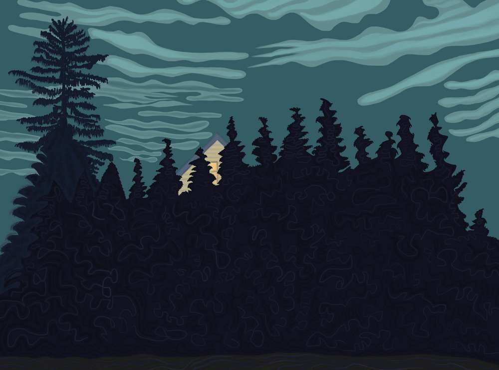 House and Hedgerow by Evan Sklar: Buy fine art print