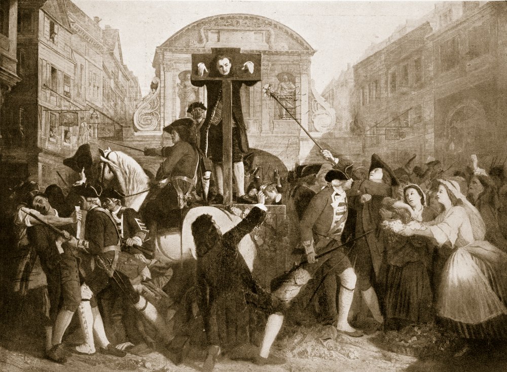 Daniel Defoe in the Pillory, 31st July 1703, Illustration from ...