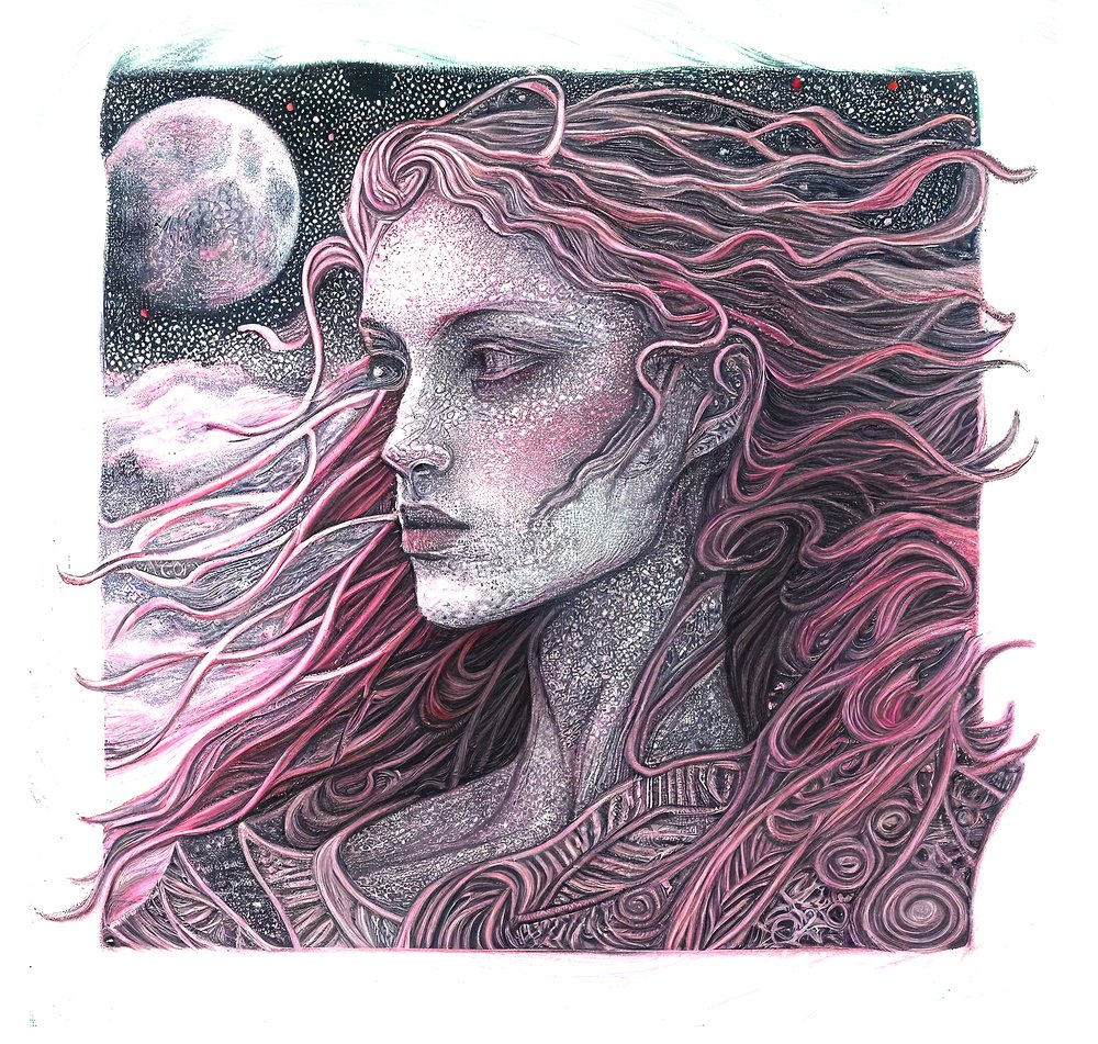 Fine Line Art Woman Portrait Graphic, Wall Art Prints