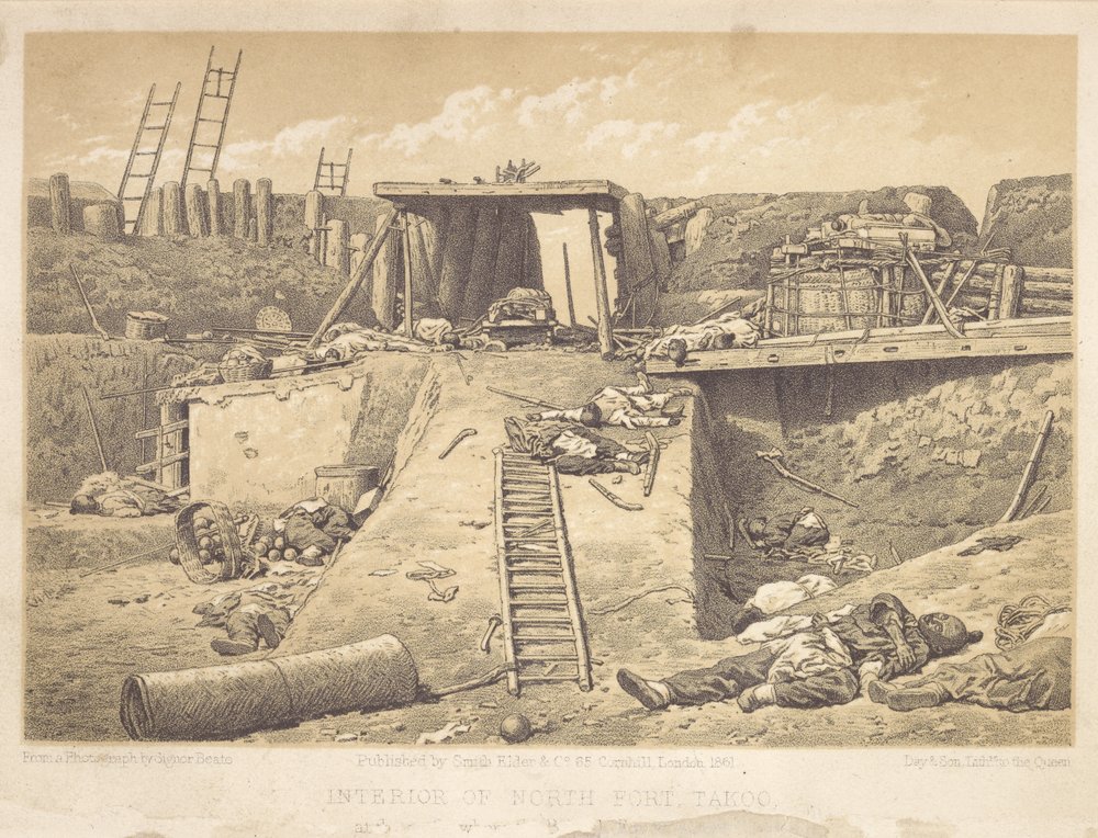 Interior of North Fort Taku, at the Angle Where the British Troops Entered