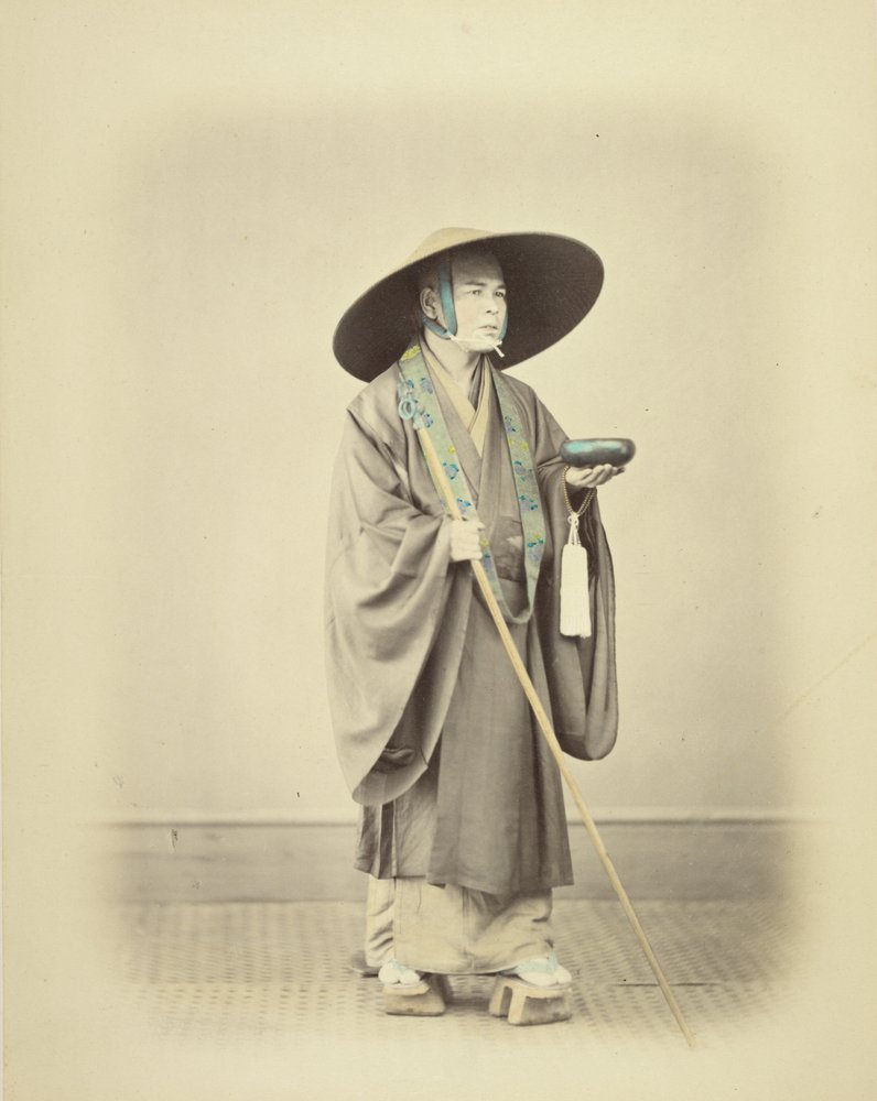 Priest with Walking Stick by Felice Beato: Fine art print