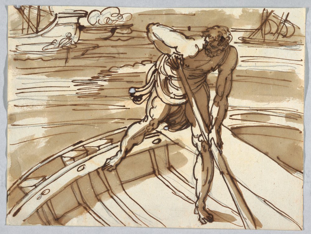 A Boatman after The Victory of Leo IV over the Saracens, after Raphael