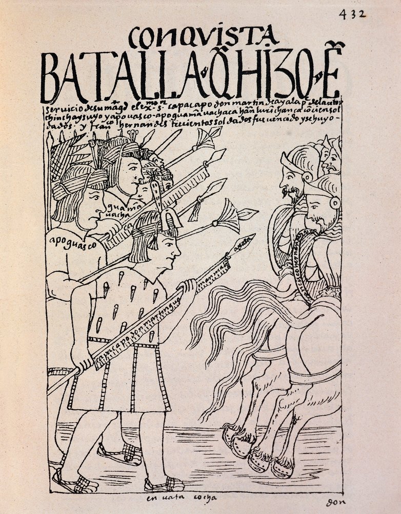 The conquest of Cuzco by the Spanish conquistadors in 1533