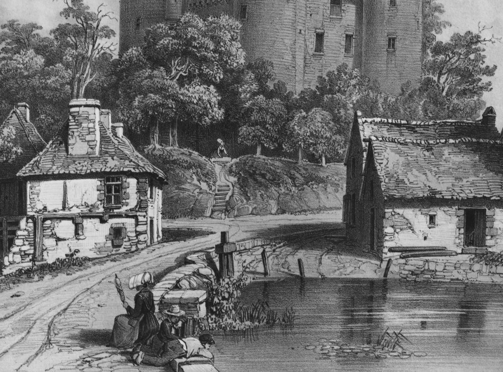 The Castle of Combourg (detail) by Felix Benoist