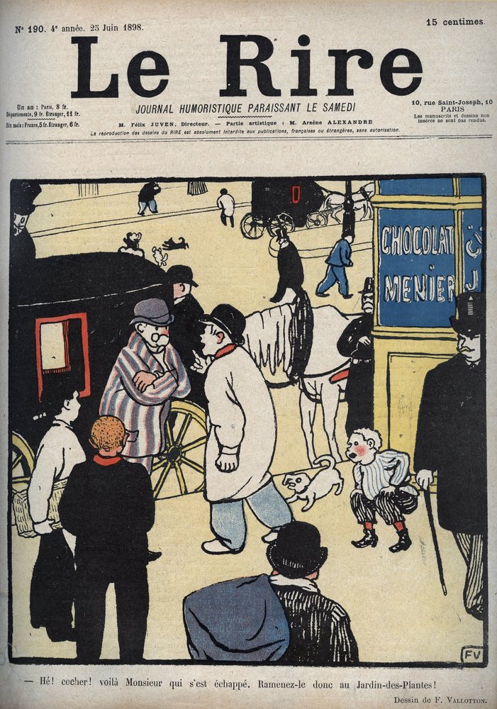 Hey! Coach! Cover of the newspaper Le Rire, June 23, 1898