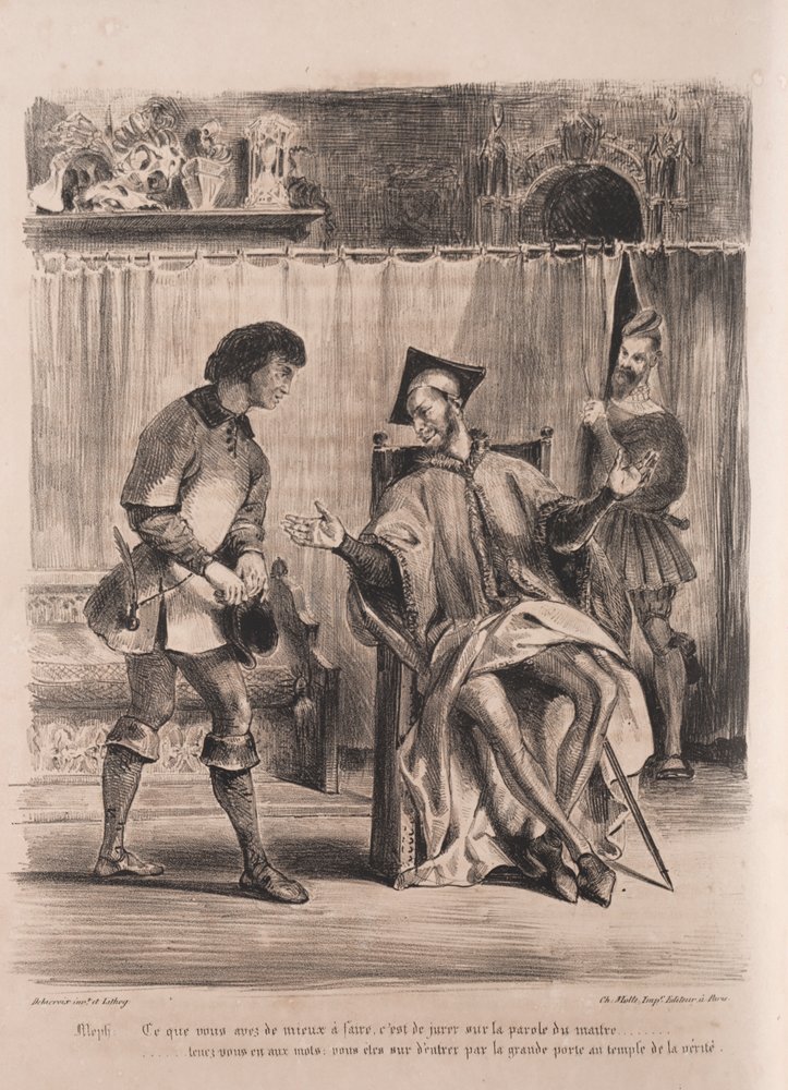 Illustrations for Faust: Mephistopheles Receives the Schoolboy, 1828