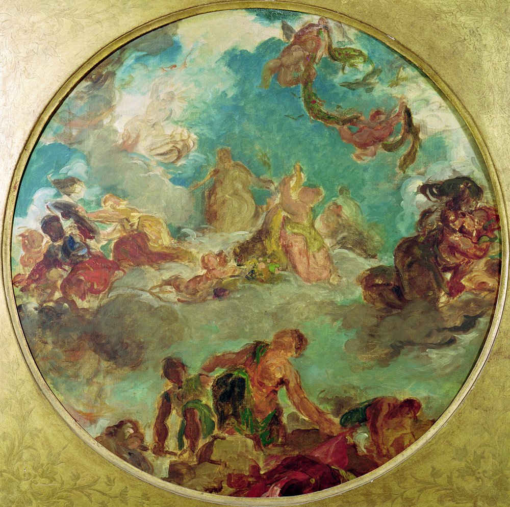 Peace Descending to Earth, study for the central ceiling of the Salon ...