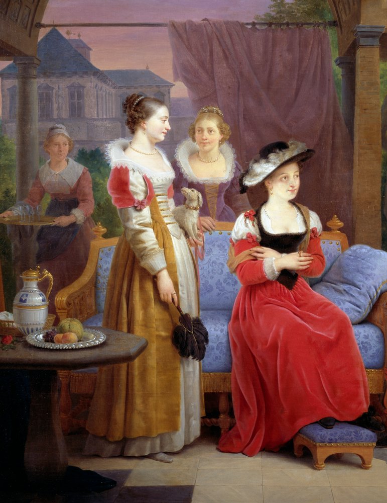 Rubens while painting straw hat in his studio