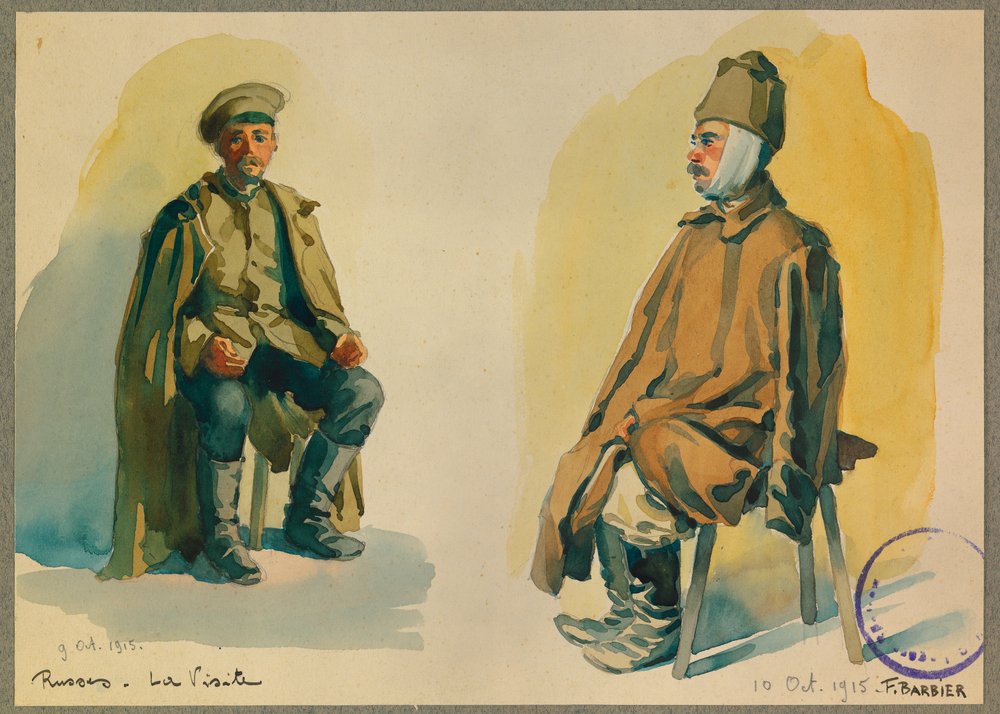 Russian Prisoner Portrait by Fernand Barbier