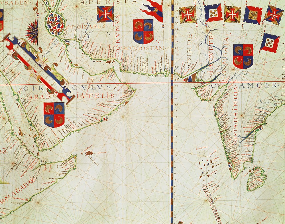 Map of Persia, Arabia and India, from an atlas, 1571