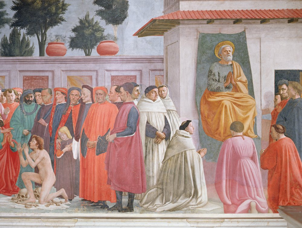 Raising of the Son of Theophilus and St Peter Enthroned