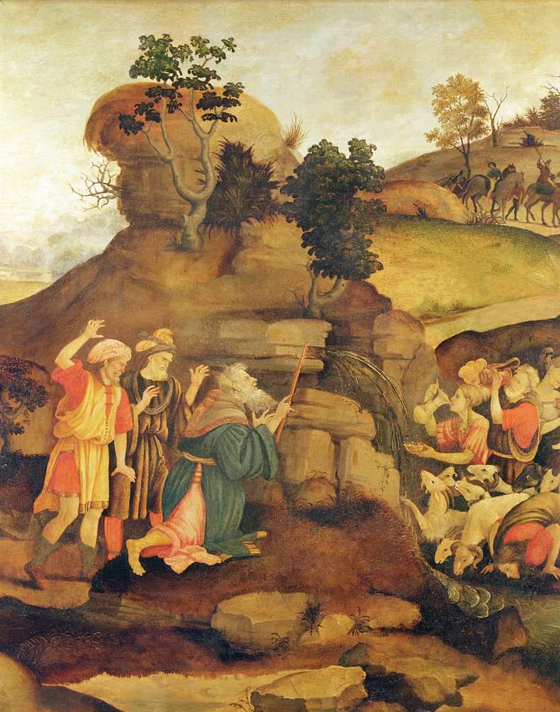 Moses Brings Forth Water Out of the Rock, c.1500 (detail)