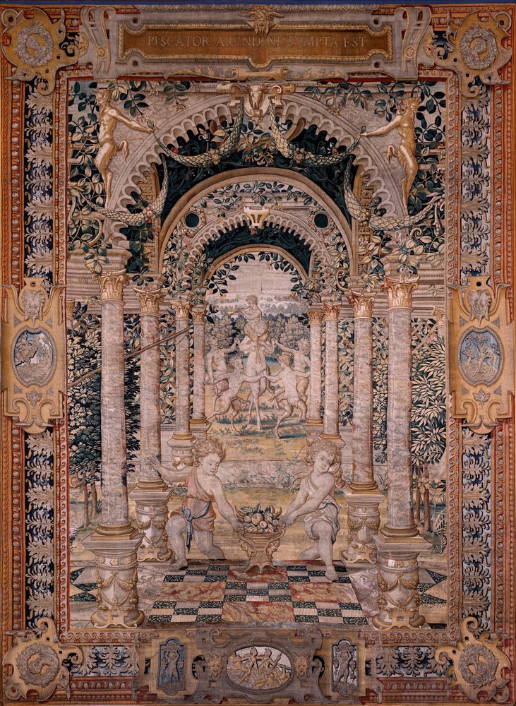 Flemish Tapestry. Series Vertumnus and Pomona. Seventh Tapestry of the ...