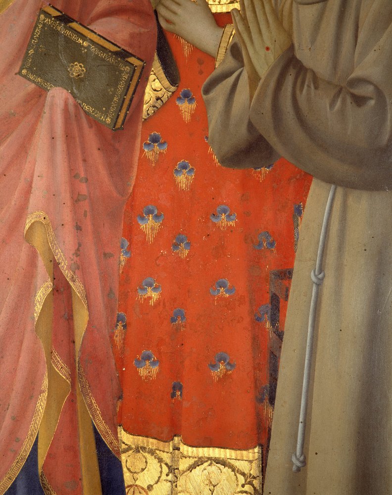 Detail of the Altarpiece of Annalena: Tunic and Garment of Saint John ...