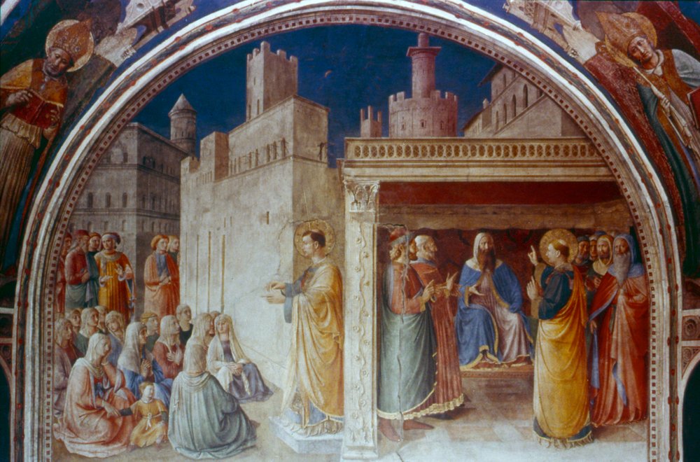 St Stephen Preaching by Fra Angelico: Buy fine art print