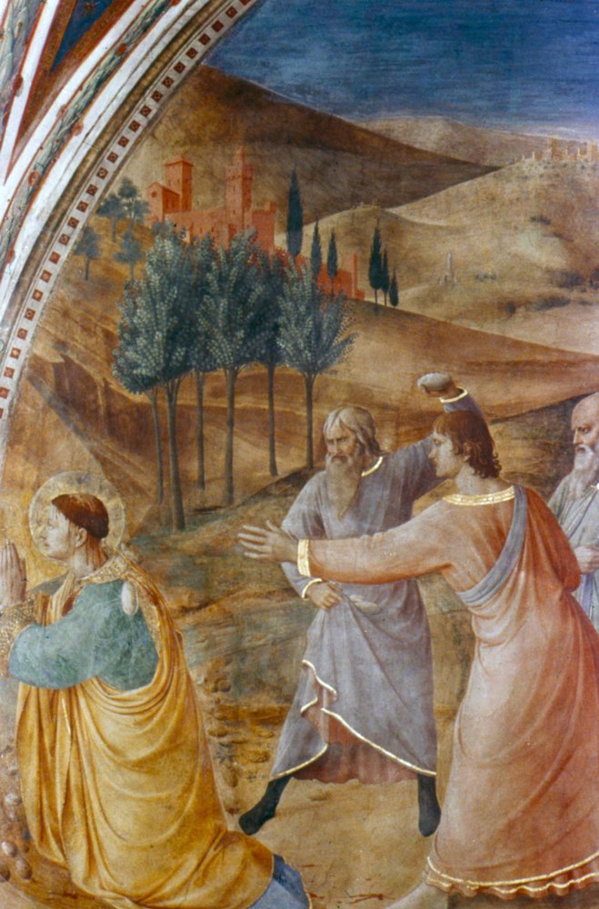 The Stoning of St Stephen by Fra Angelico: Fine art print