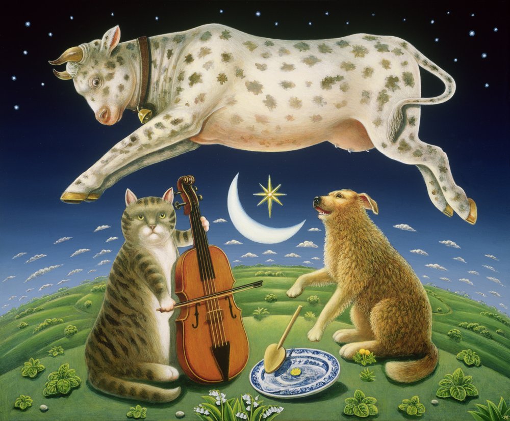 The Cat and the Fiddle by Frances Broomfield: Fine art print