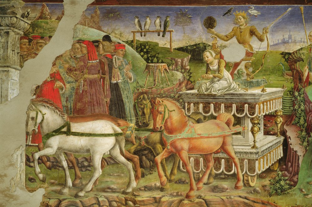 Allegory of May: Apollo's Chariot Pulled by Horses and Driven by Aurora ...