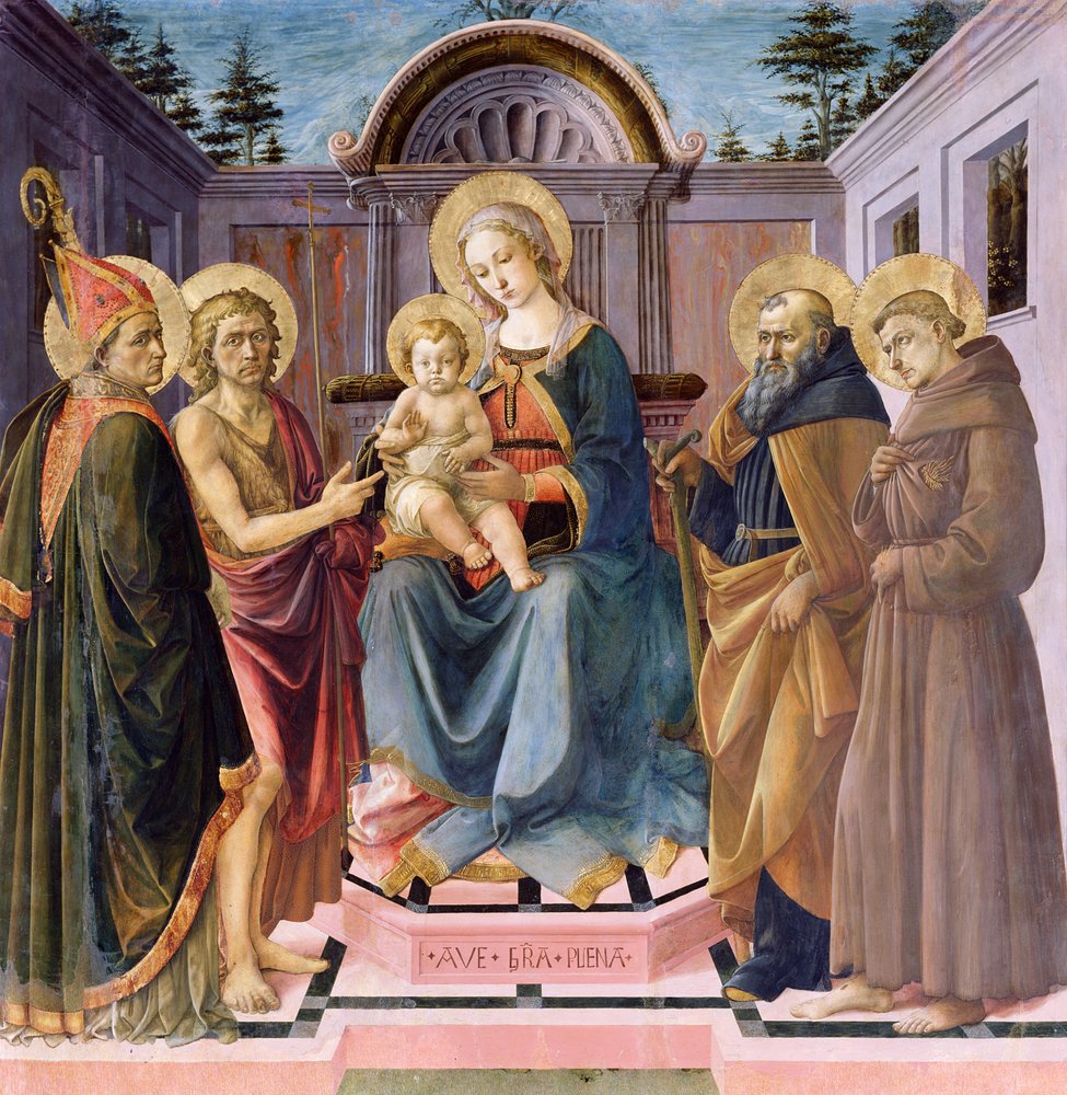 Madonna and Child Enthroned with (LtoR) SS. Zenobius, John the Baptist ...