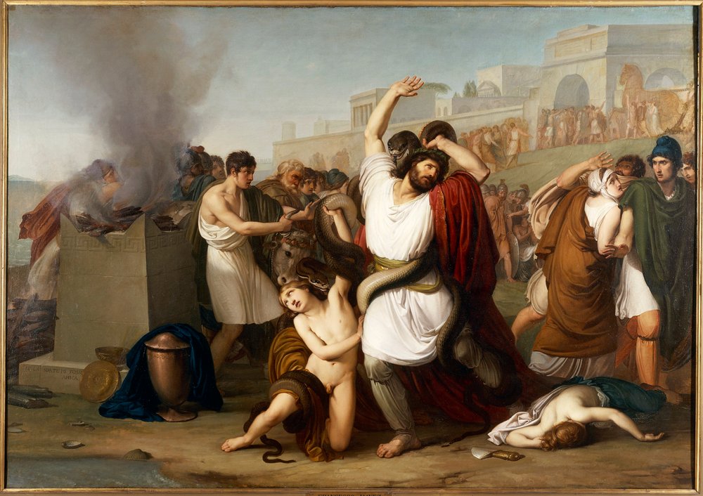 Painting of Trojan Priest Laocoon by Francesco Hayez