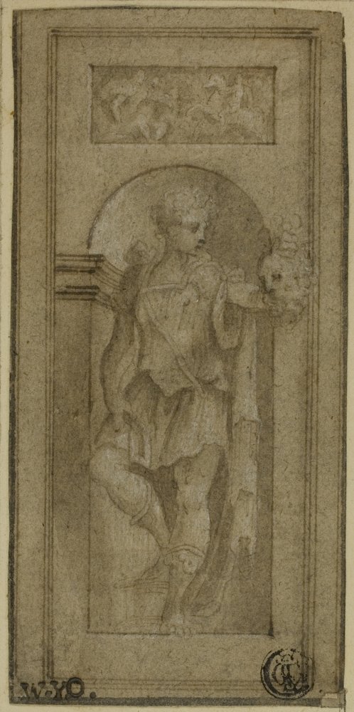 Niche Statue of David with the Head of Goliath