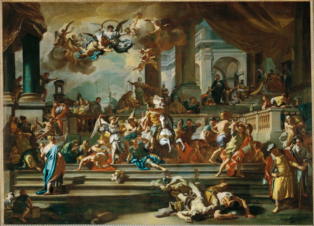 Heliodorus' Expulsion from the Temple by Francesco Solimena