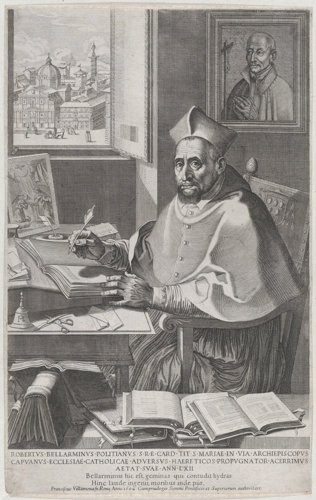Cardinal Roberto Bellarmino at His Desk, Writing, 1604