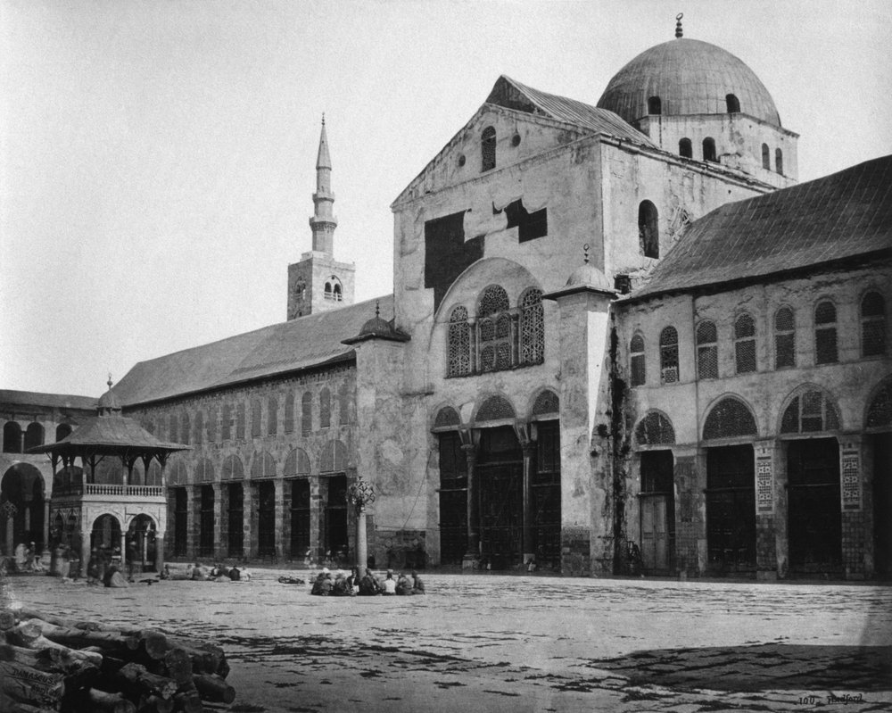 Exterior view of the prayer hall, Umayyad Mosque, Damascus, Syria, 1862