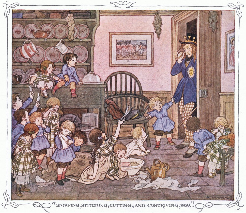 Snipping, Stitching, Cutting and Contriving, Papa, from The Magic Fishbone