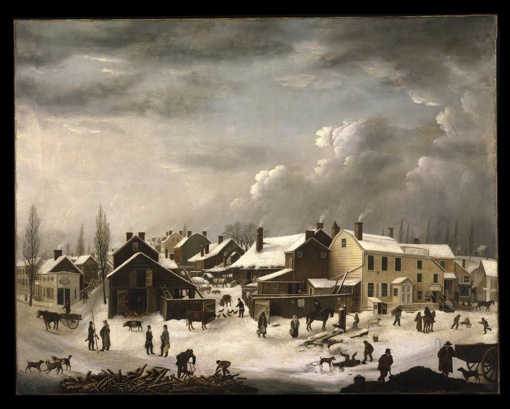 Winter Scene in Brooklyn by Francis Guy: Fine art print