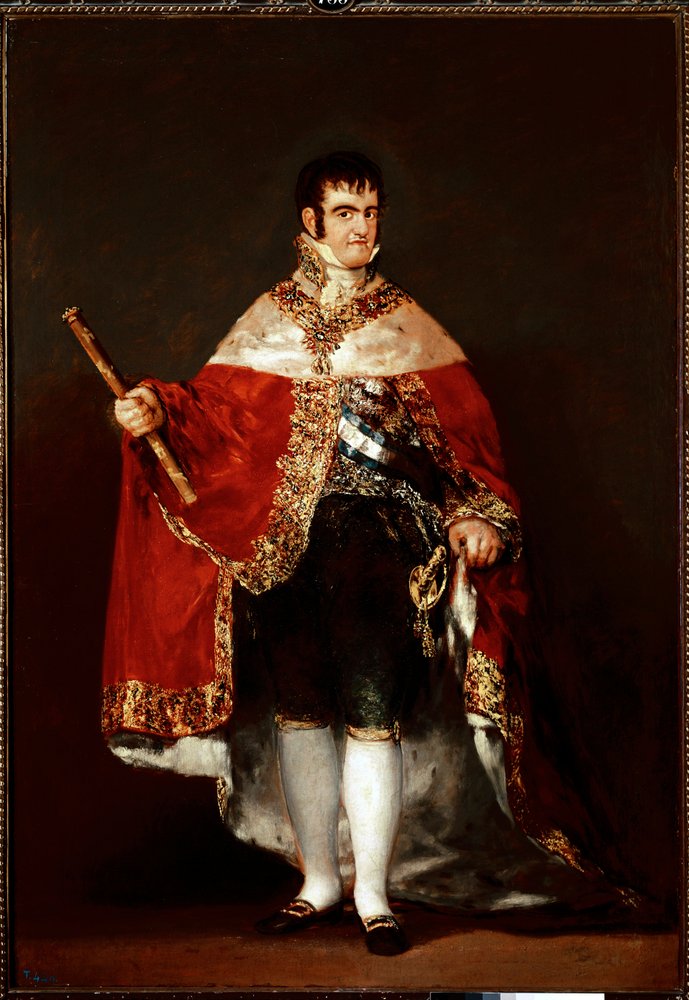 Portrait of King Ferdinand VII in Royal Costume