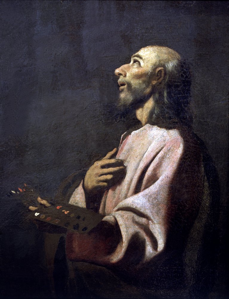 Saint Luke as a Painter Before Christ on the Cross