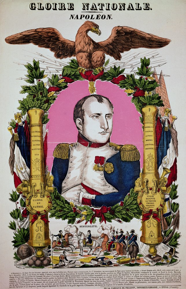 Portrait of Napoleon I in commemoration of the Battle of Austerlitz ...
