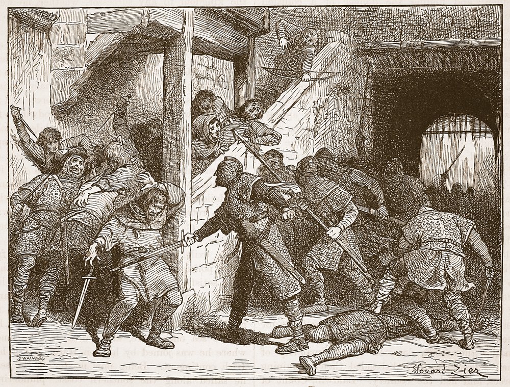 The Riot at Dover, illustration from 'Cassell's Illustrated History of ...