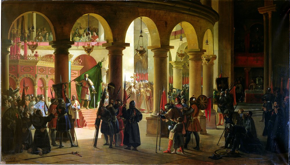 Godfrey of Bouillon Depositing the Trophies of Askalon in the Holy ...