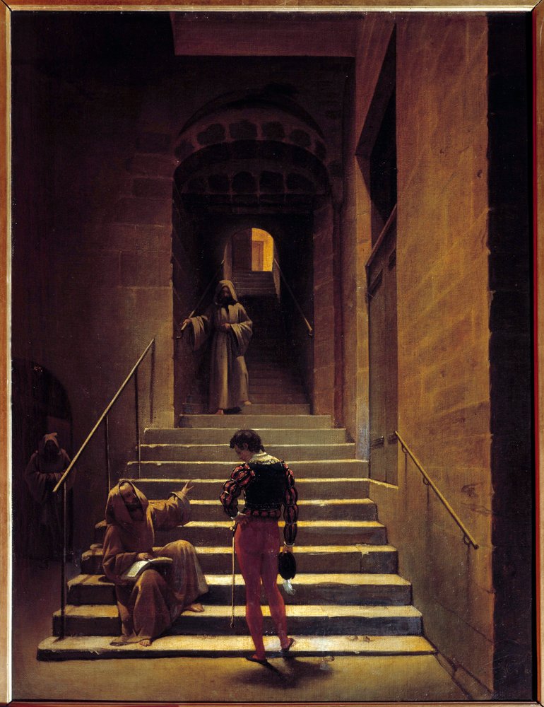 View of the interior of a convent in Rome
