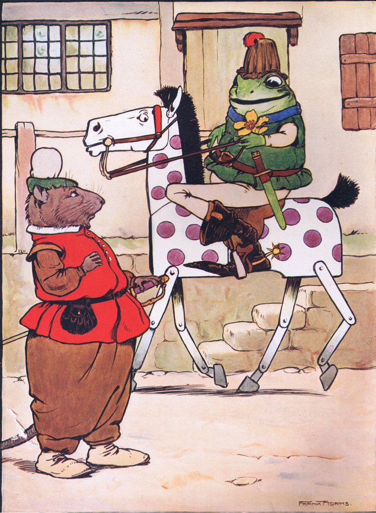 So off he set with his opera hat, illustration from 'The Frog would a ...